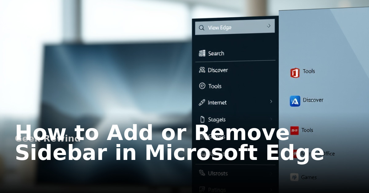 How to Add or Remove Sidebar in Microsoft Edge | Geek Rewind