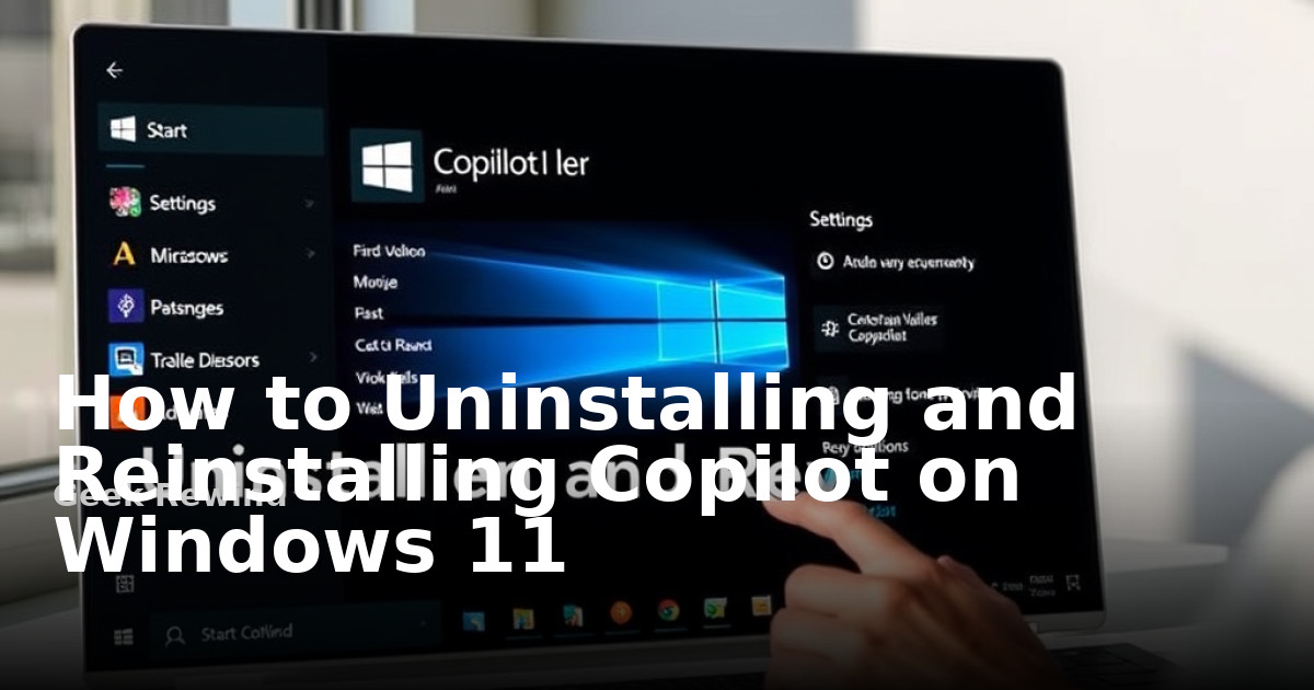How to Uninstalling and Reinstalling Copilot on Windows 11 | Geek Rewind