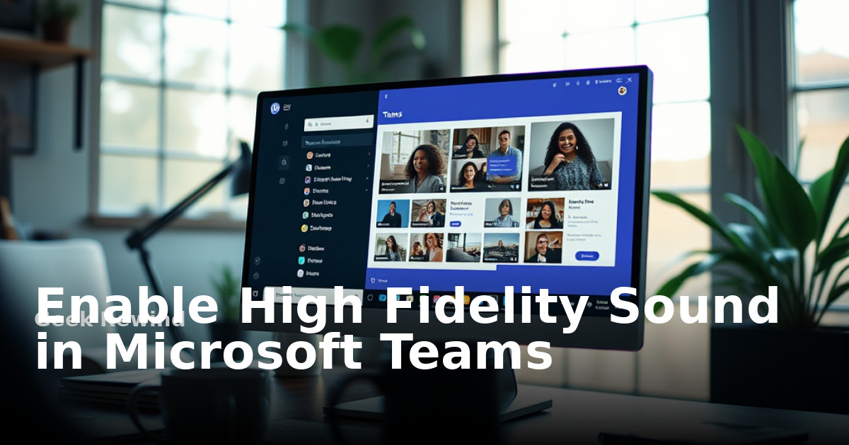 Enable High Fidelity Sound in Microsoft Teams | Geek Rewind