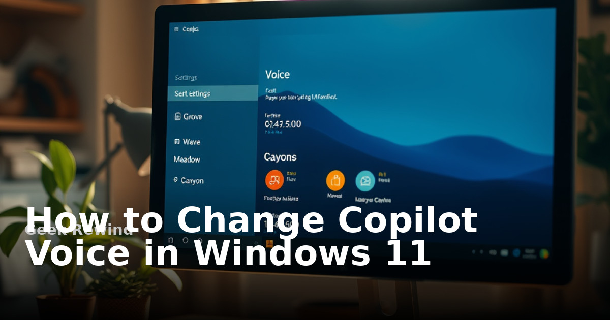 How to Change Copilot Voice in Windows 11 | Geek Rewind