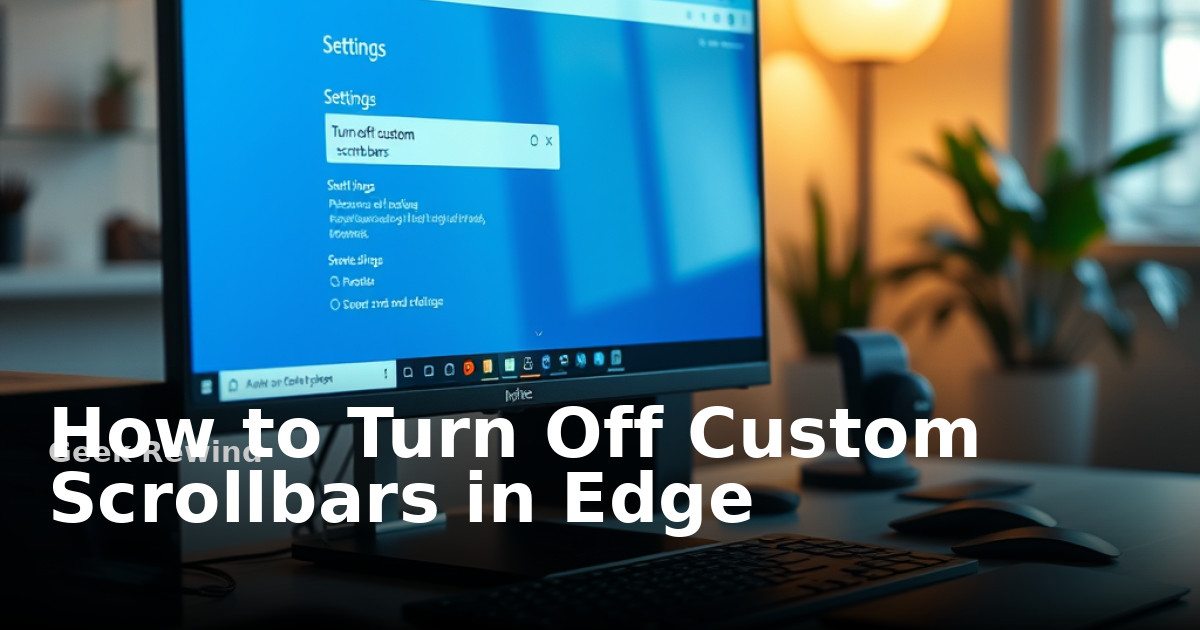 How to Turn Off Custom Scrollbars in Edge | Geek Rewind