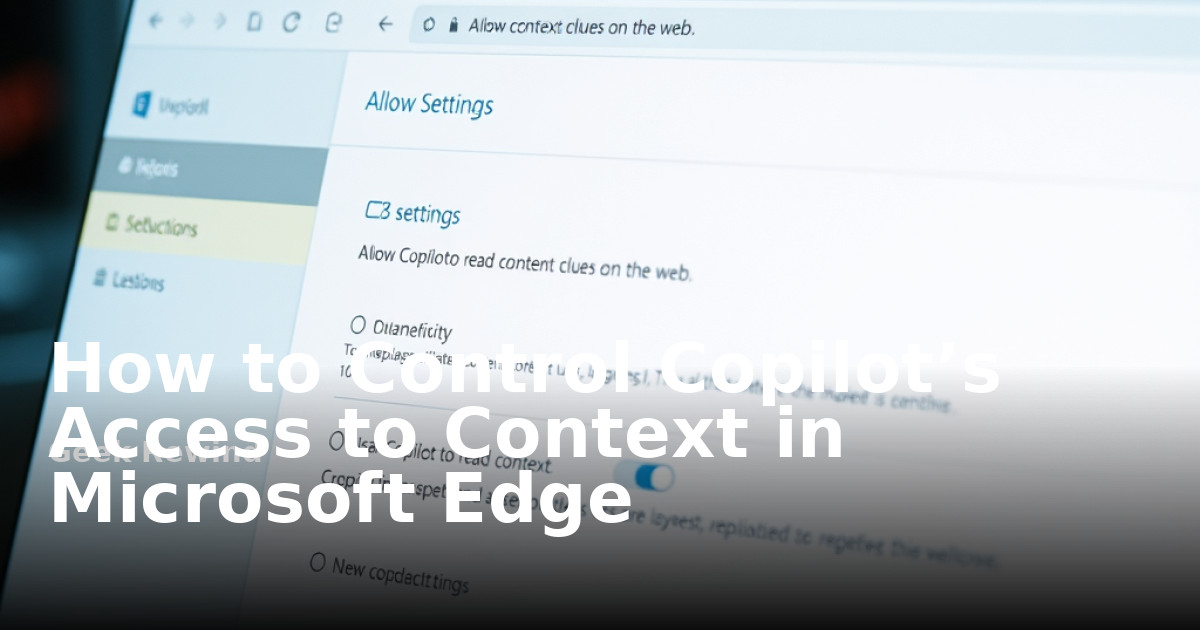 How to Control Copilot’s Access to Context in Microsoft Edge | Geek Rewind