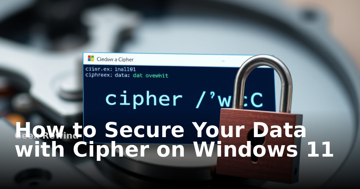 How to Secure Your Data with Cipher on Windows 11 | Geek Rewind