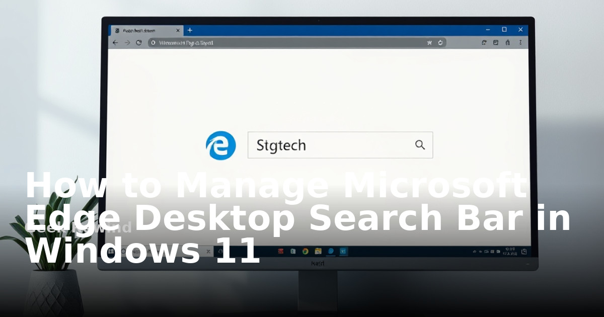 How to Manage Microsoft Edge Desktop Search Bar in Windows 11 | Geek Rewind