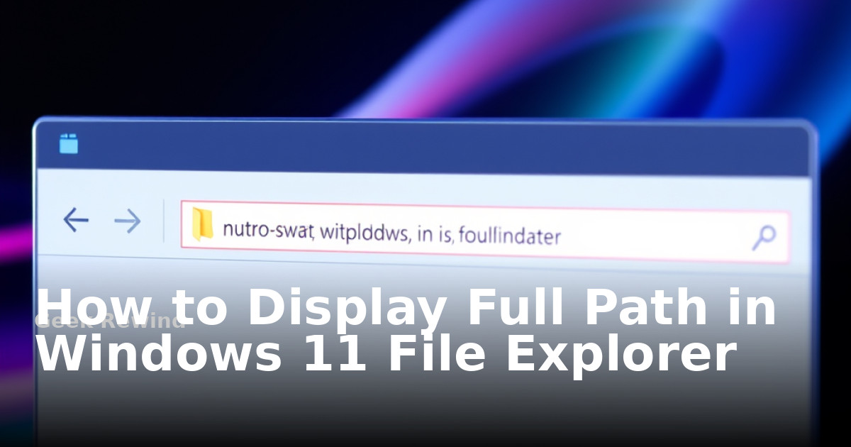 How to Display Full Path in Windows 11 File Explorer | Geek Rewind