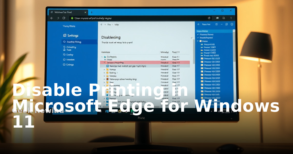 Disable Printing in Microsoft Edge for Windows 11 | Geek Rewind
