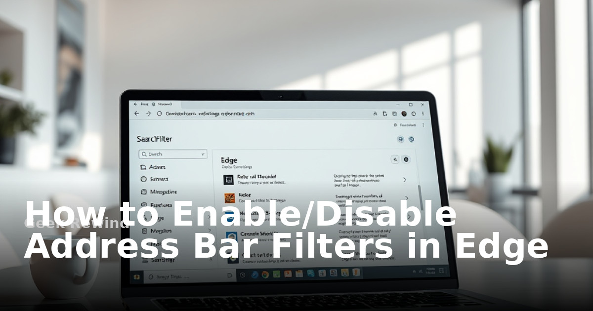 How to Enable/Disable Address Bar Filters in Edge | Geek Rewind