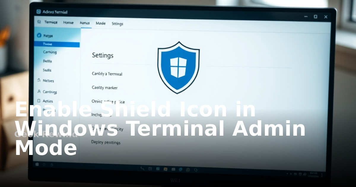 Enable Shield Icon in Windows Terminal Admin Mode | Geek Rewind