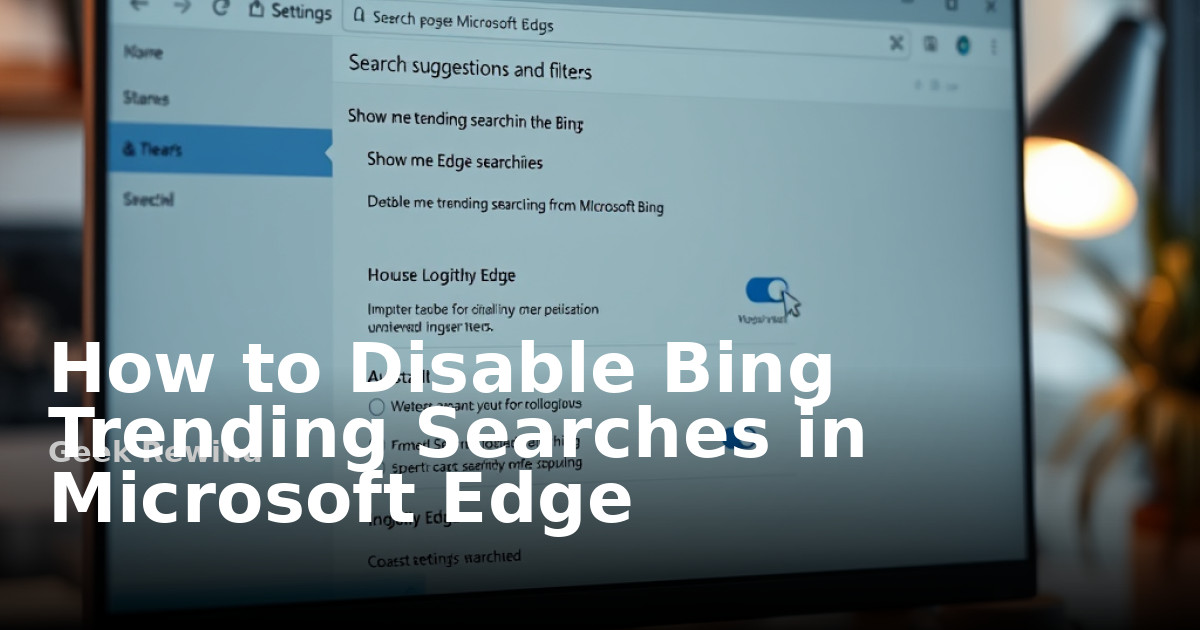 How to Disable Bing Trending Searches in Microsoft Edge | Geek Rewind