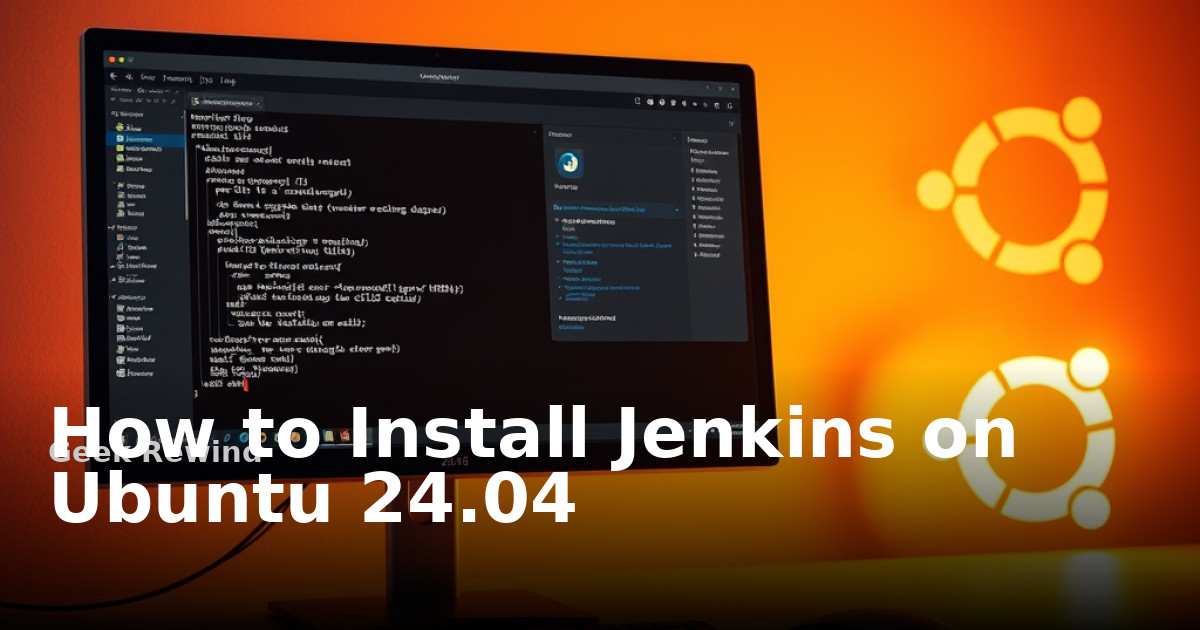 How to Install Jenkins on Ubuntu 24.04 | Geek Rewind
