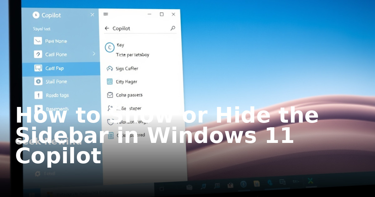 How to Show or Hide the Sidebar in Windows 11 Copilot | Geek Rewind