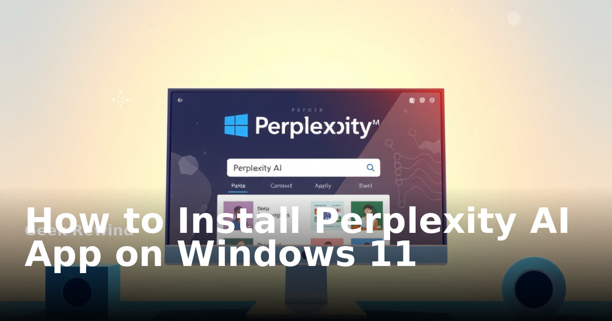 How to Install Perplexity AI App on Windows 11 | Geek Rewind