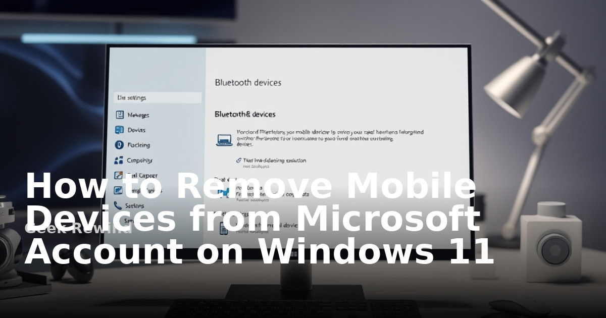 How to Remove Mobile Devices from Microsoft Account on Windows 11 ...